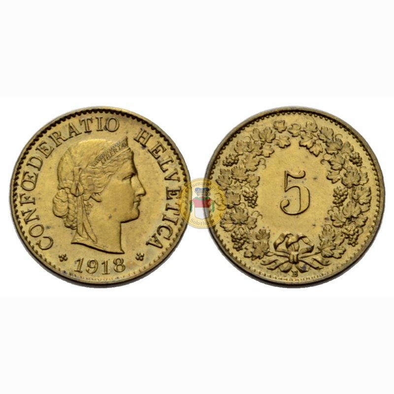 Schweiz 5 Rappen 1918 B