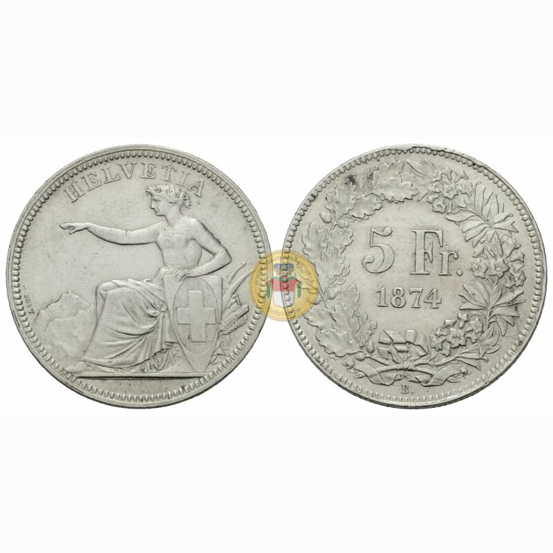 Schweiz 5 Franken 1874 B.