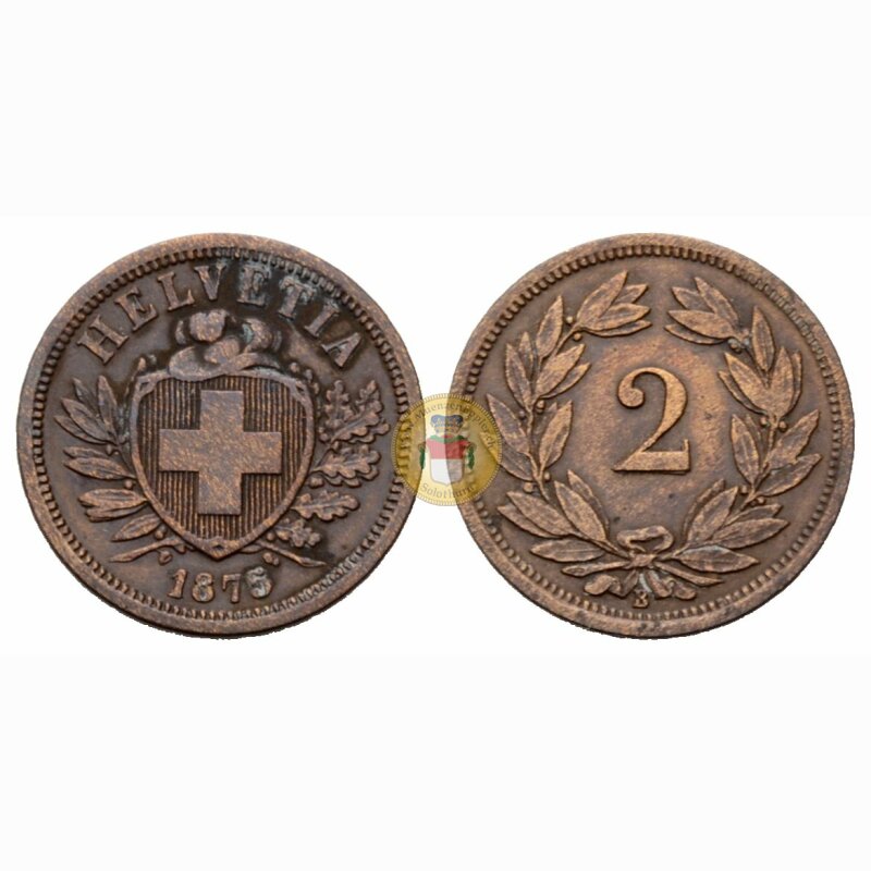 Schweiz 2 Rappen 1875 B