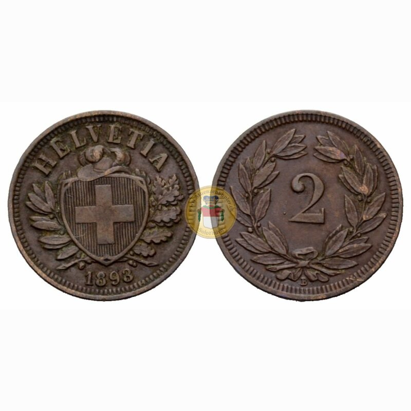 Schweiz 2 Rappen 1893 B