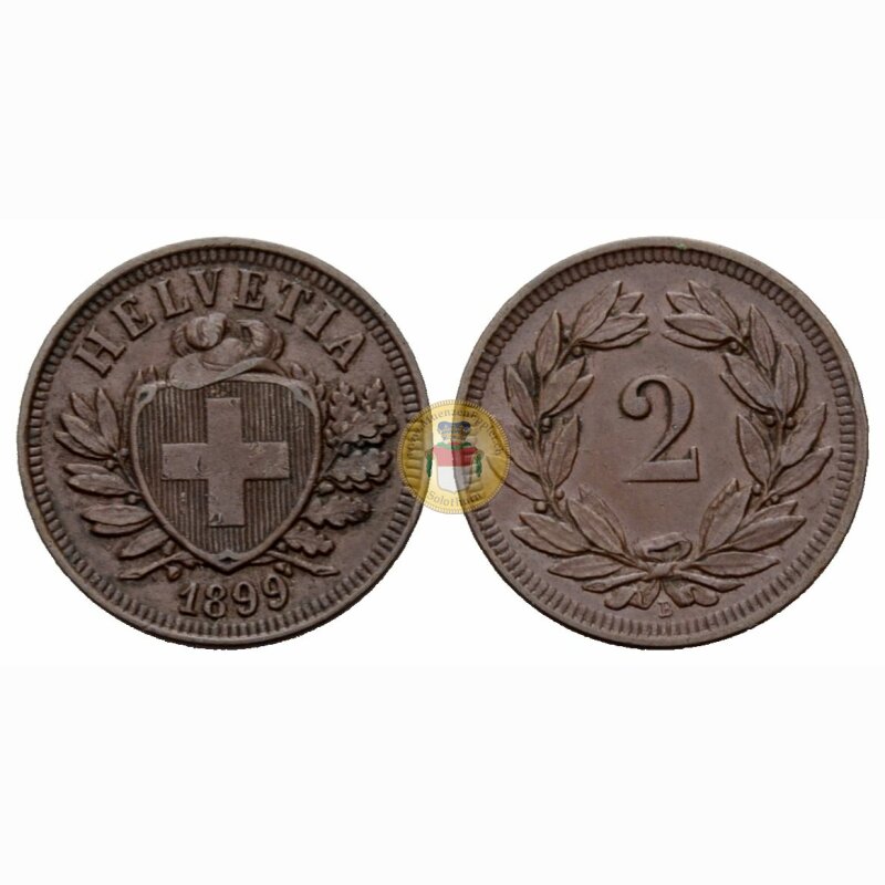Schweiz 2 Rappen 1899 B