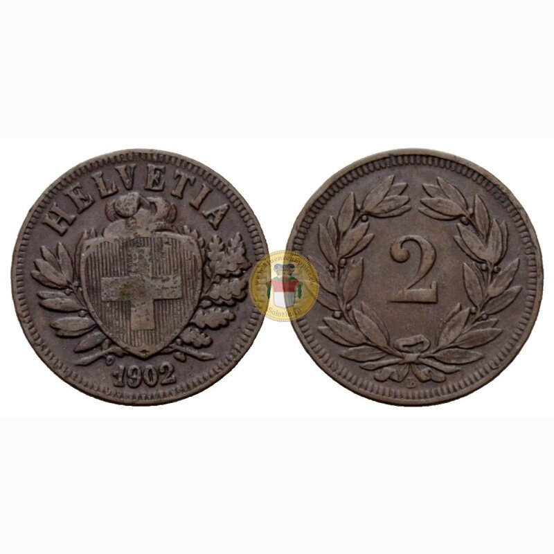 Schweiz 2 Rappen 1902 B