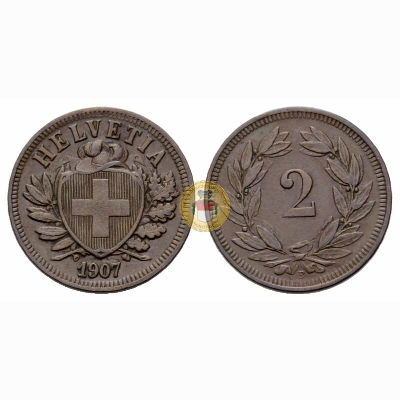 Schweiz 2 Rappen 1907 B