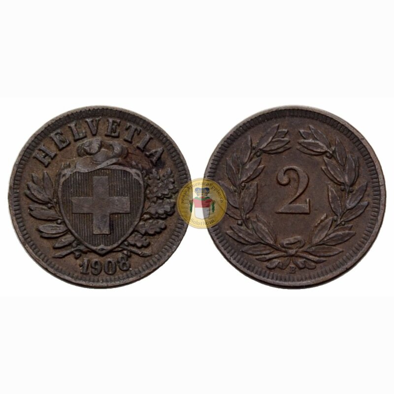 Schweiz 2 Rappen 1908 B