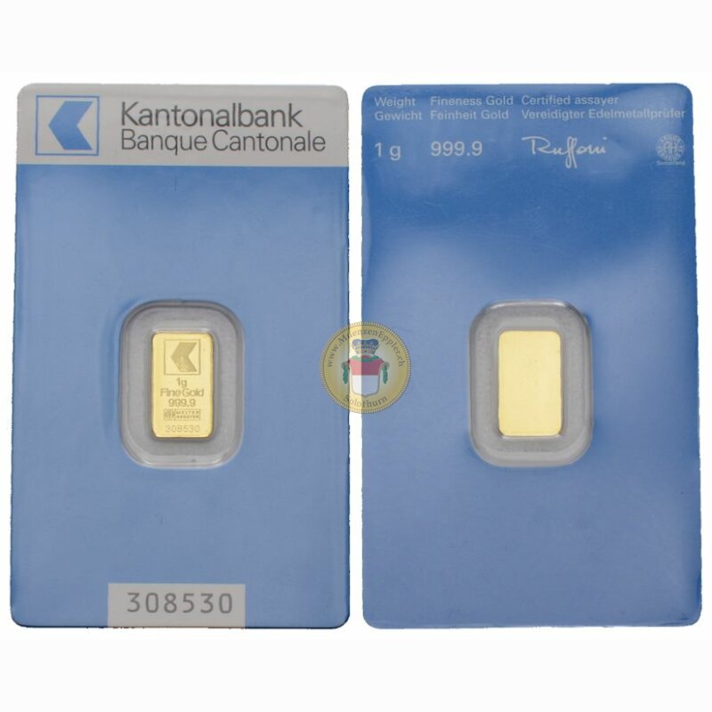 Schweiz 1 Gramm Goldbarren