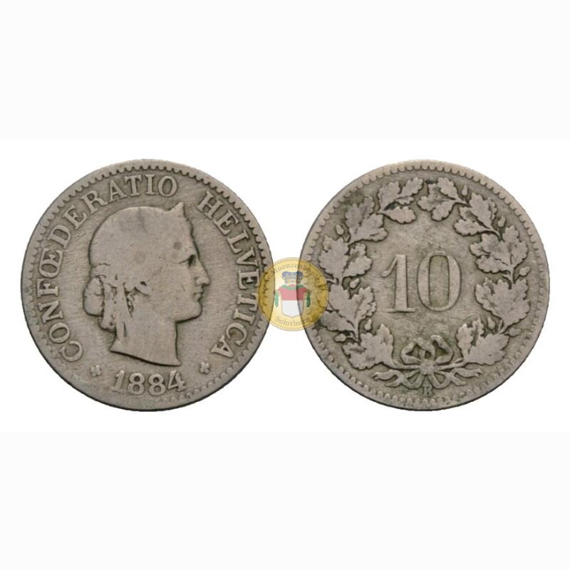 10 Rappen 1884 Schweiz