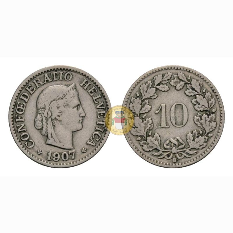 10 Rappen 1907 Schweiz