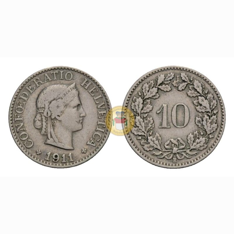 10 Rappen 1911 Schweiz