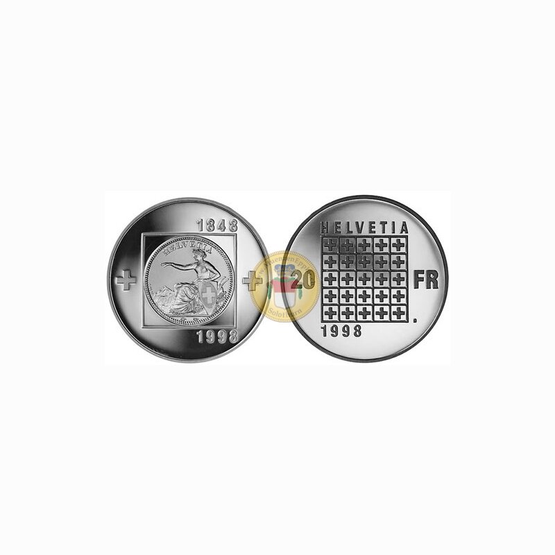 Schweiz 20 Franken 1998 B 150 Jahre CH-Bundesstaat