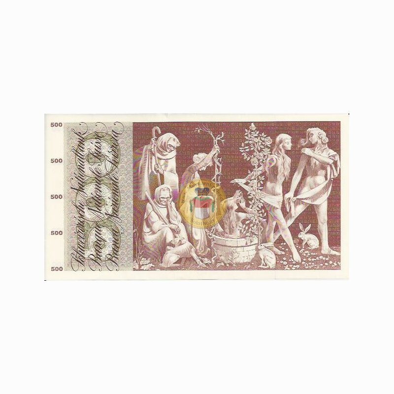500 Franken Note Jungbrunnen 1974 -ungefaltet
