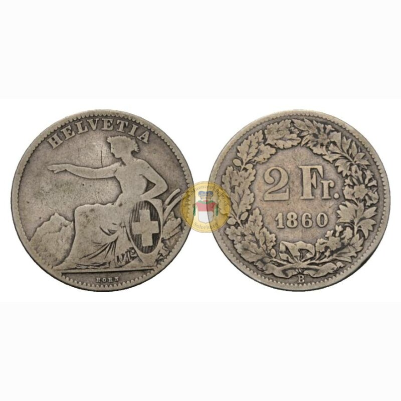 2 Franken 1860 Schweiz