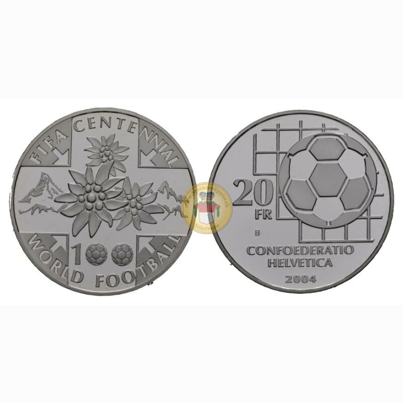 Schweiz 20 Franken 2004 B 100 Jahre FIFA