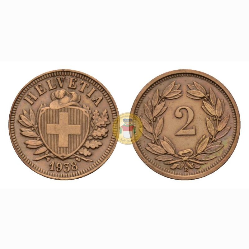 Schweiz 2 Rappen 1938 B