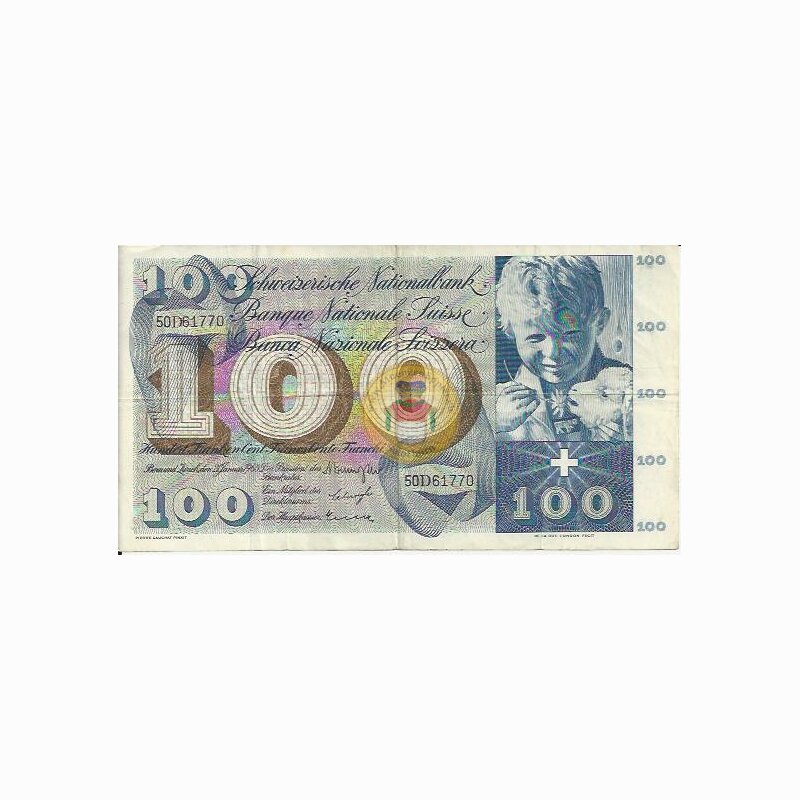 100 Franken Note St. Martin 1965 gebraucht