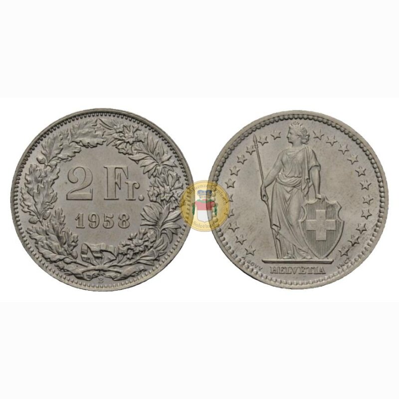 Schweiz 2 Franken 1958