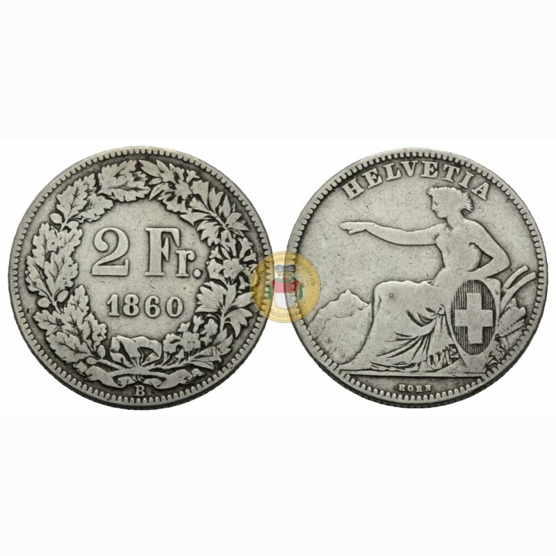 Schweiz 2 Franken 1860 B