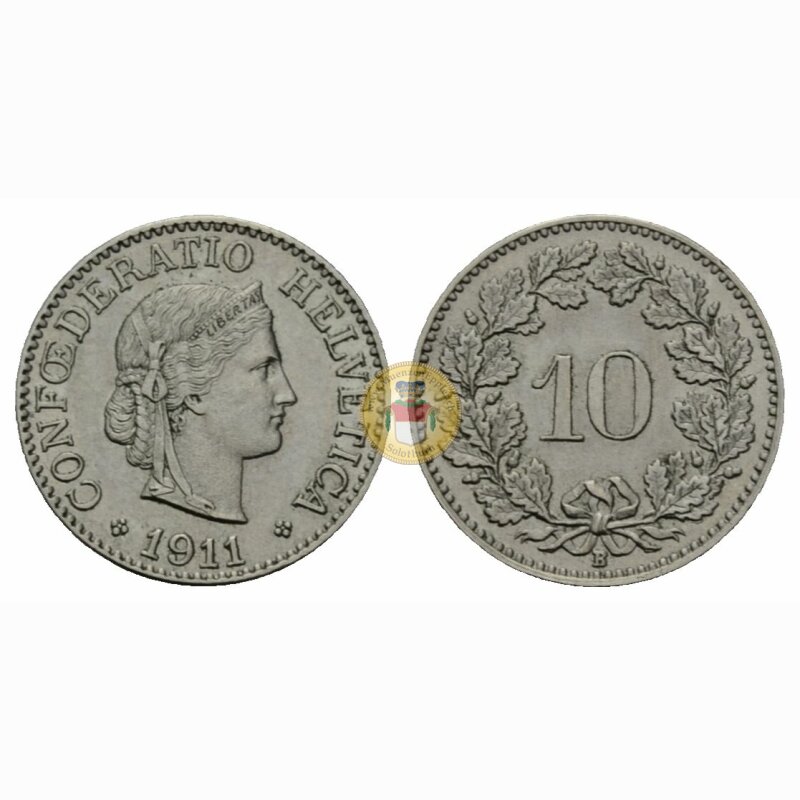 Schweiz 10 Rappen 1911 B