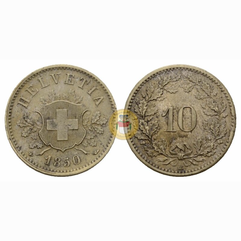 Schweiz 10 Rappen 1850 BB