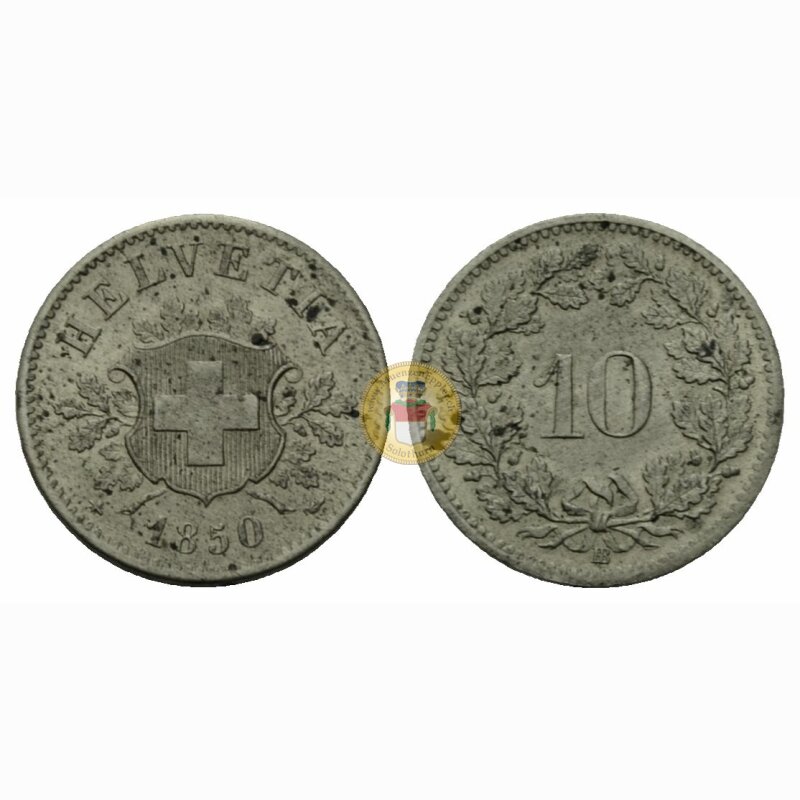 Schweiz 10 Rappen 1850 BB