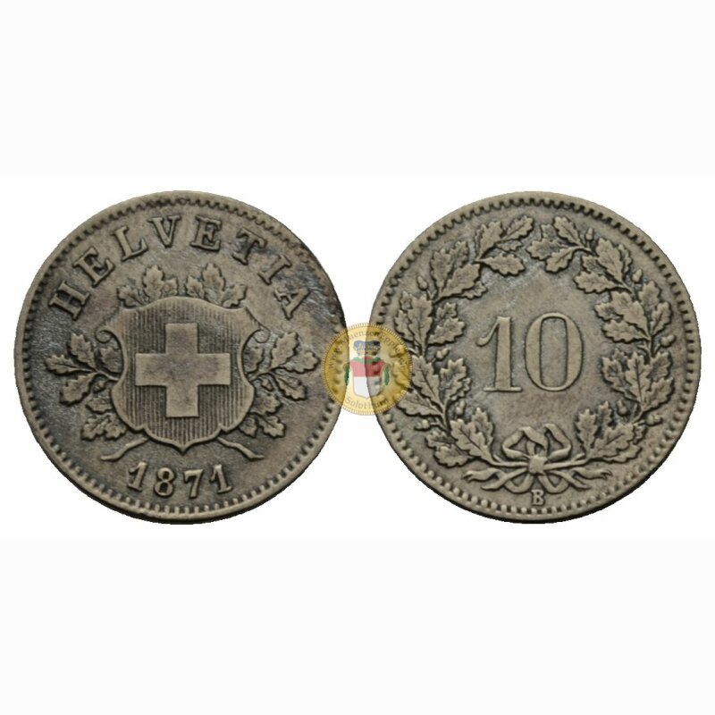 Schweiz 10 Rappen 1871 B
