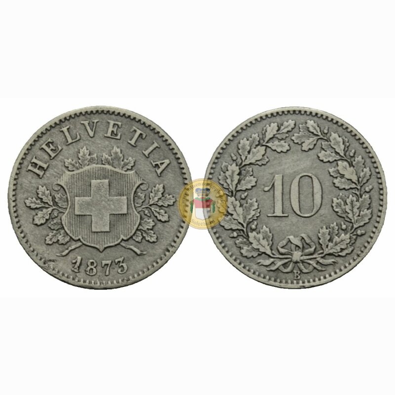 Schweiz 10 Rappen 1873 B