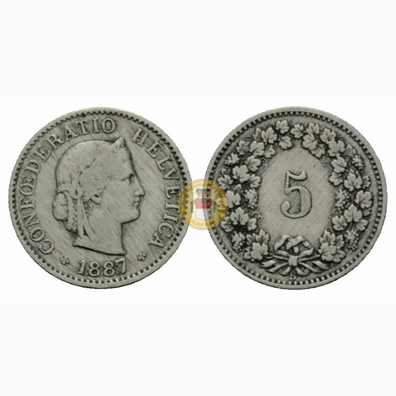 Schweiz 5 Rappen 1887 B