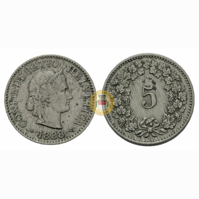 Schweiz 5 Rappen 1888 B