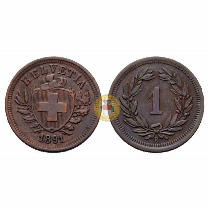 Schweiz 1 Rappen 1891 B