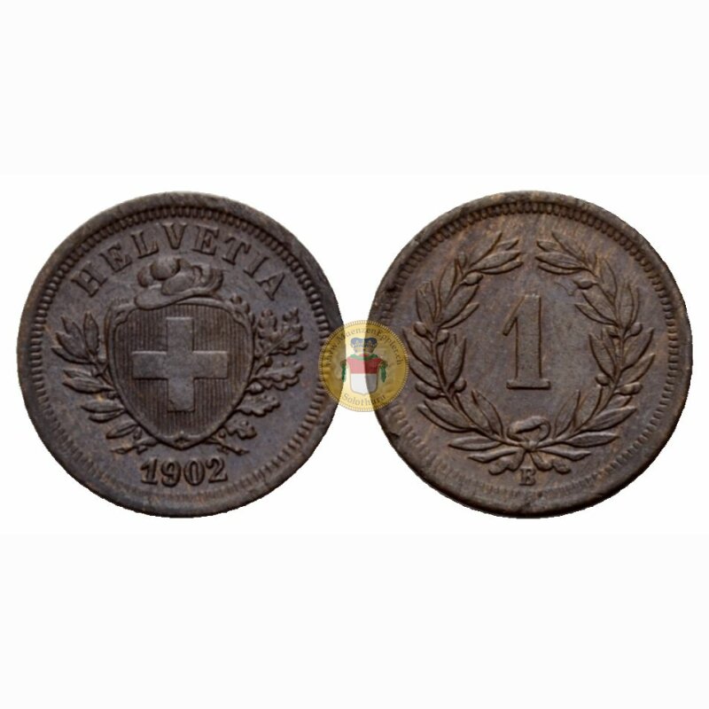 Schweiz 1 Rappen 1902 B
