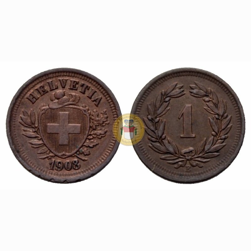 Schweiz 1 Rappen 1908 B