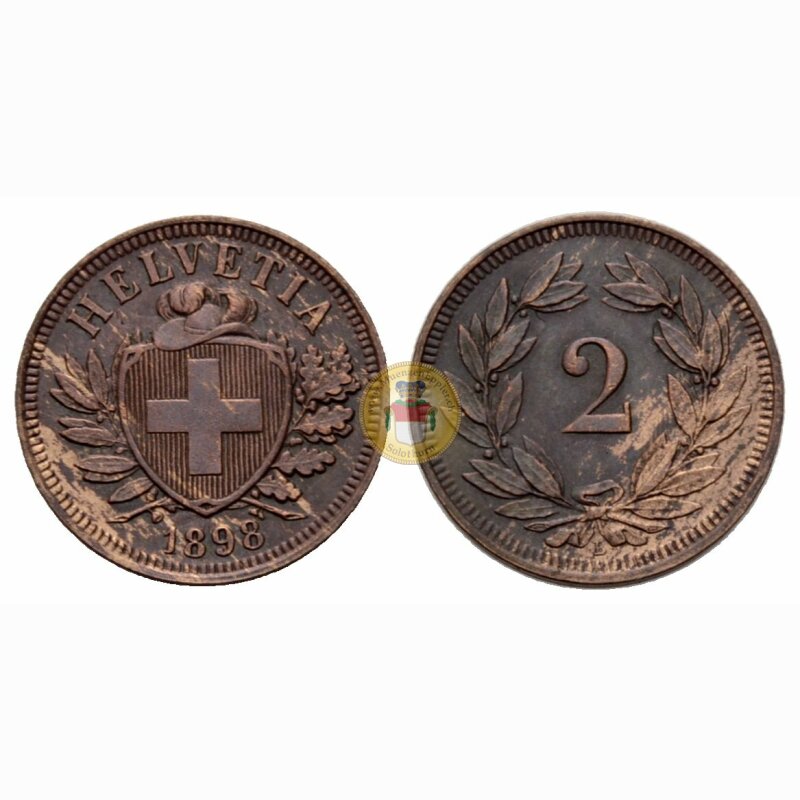 Schweiz 2 Rappen 1898 B