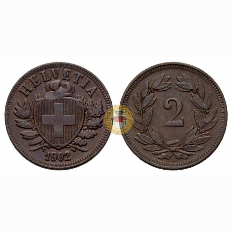Schweiz 2 Rappen 1902 B
