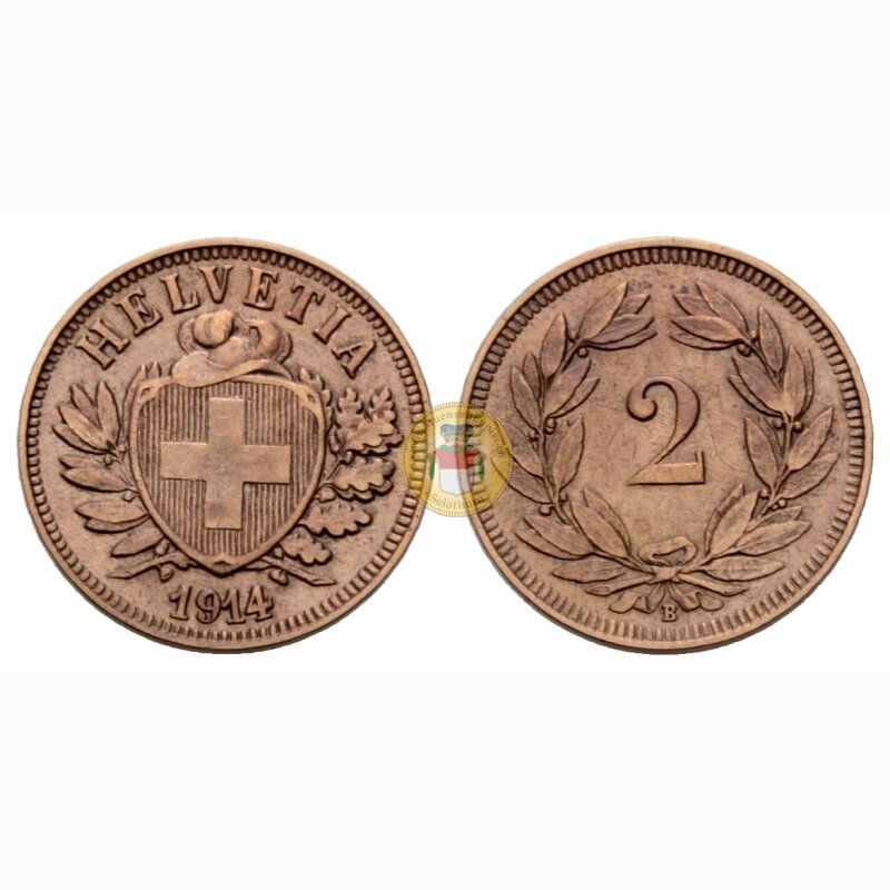 Schweiz 2 Rappen 1914 B