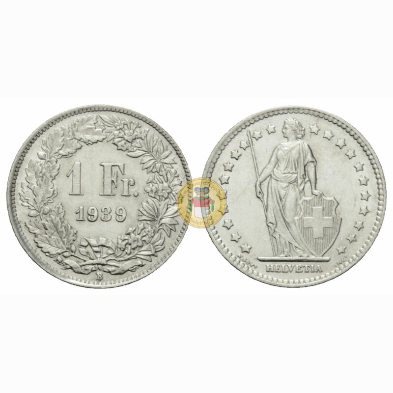 Schweiz 1 Franken 1939 B Stehende Helvetia