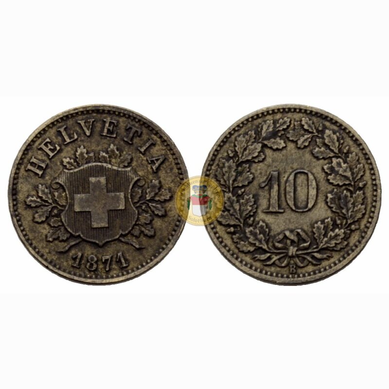 Schweiz 10 Rappen 1871 B