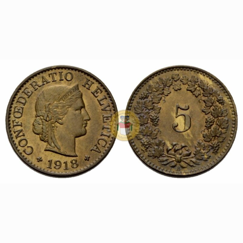 Schweiz 5 Rappen 1918 B