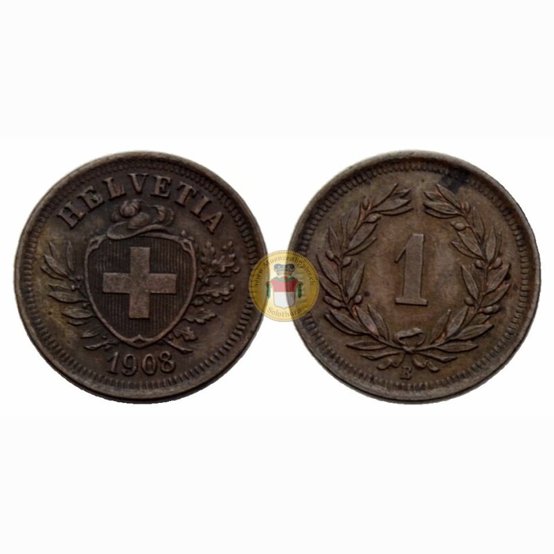 Schweiz 1 Rappen 1908 B