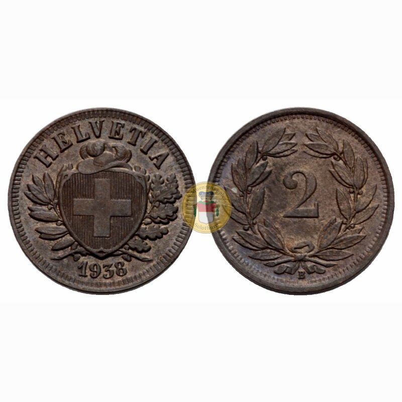 Schweiz 2 Rappen 1938 B