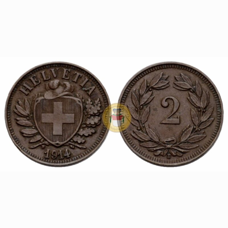 Schweiz 2 Rappen 1914 B