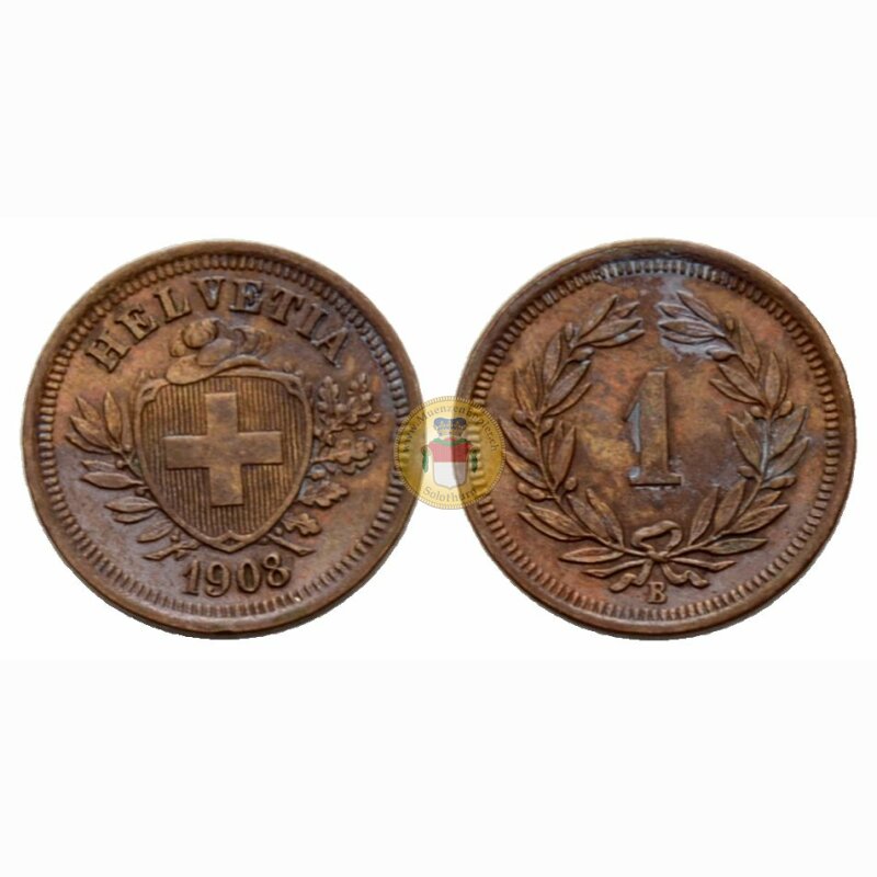 Schweiz 1 Rappen 1908 B