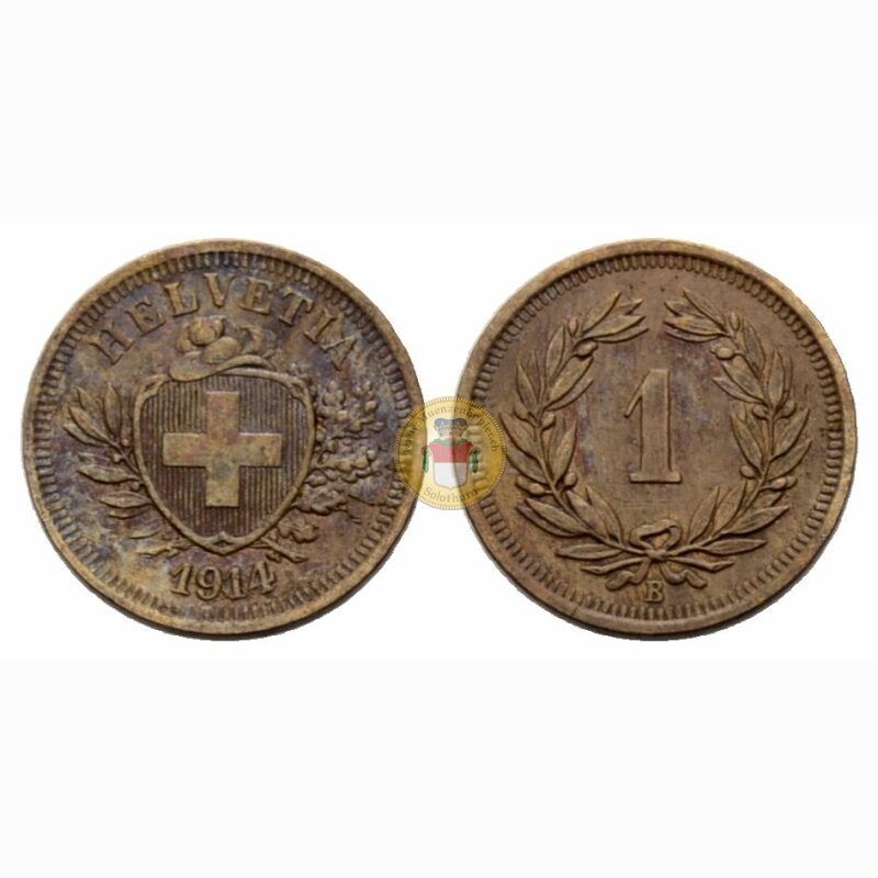 Schweiz 1 Rappen 1914 B