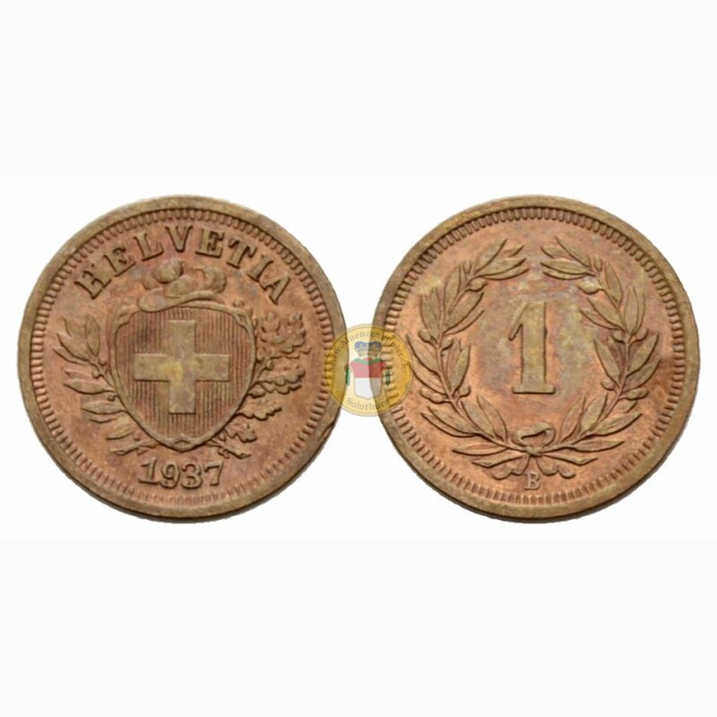 Schweiz 1 Rappen 1937 B
