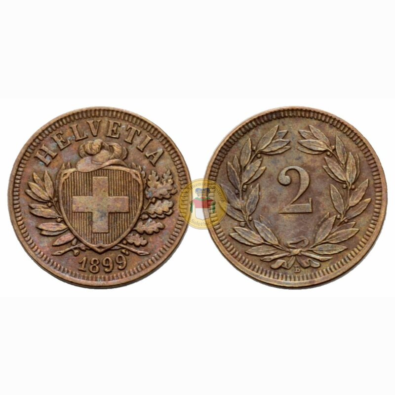 Schweiz 2 Rappen 1899 B