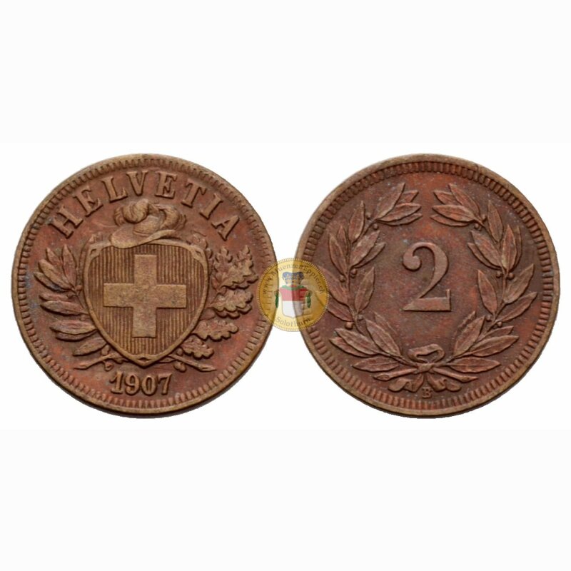 Schweiz 2 Rappen 1907 B