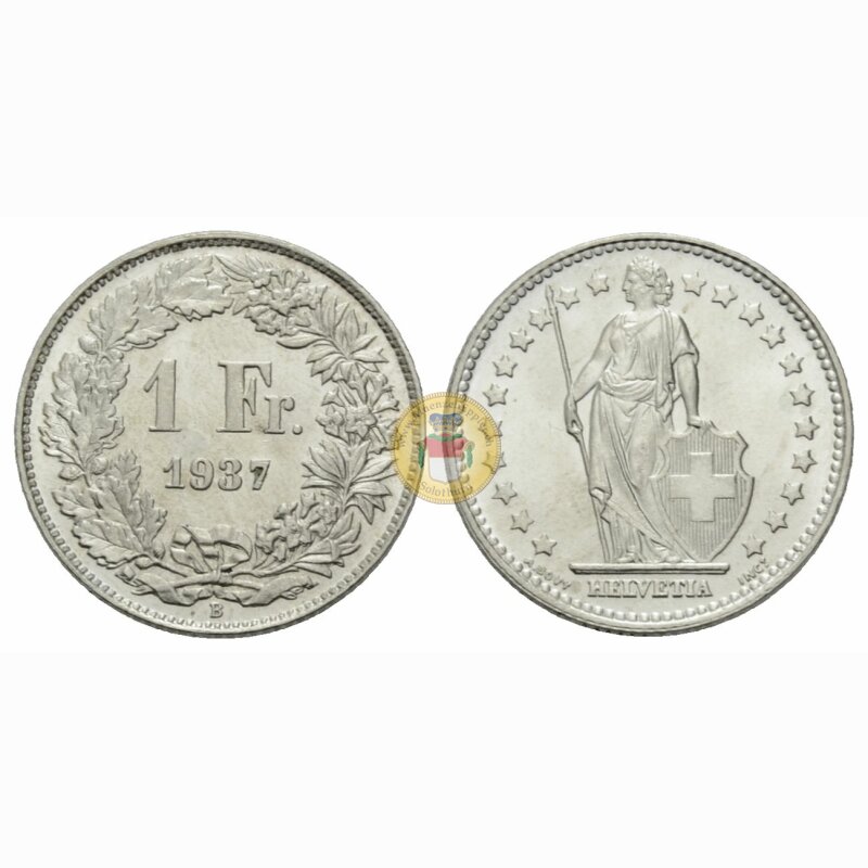 Schweiz 1 Franken 1937 B Stehende Helvetia