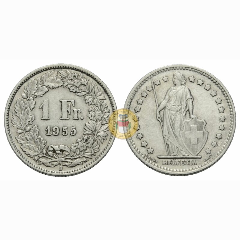 Schweiz 1 Franken 1955 B Stehende Helvetia