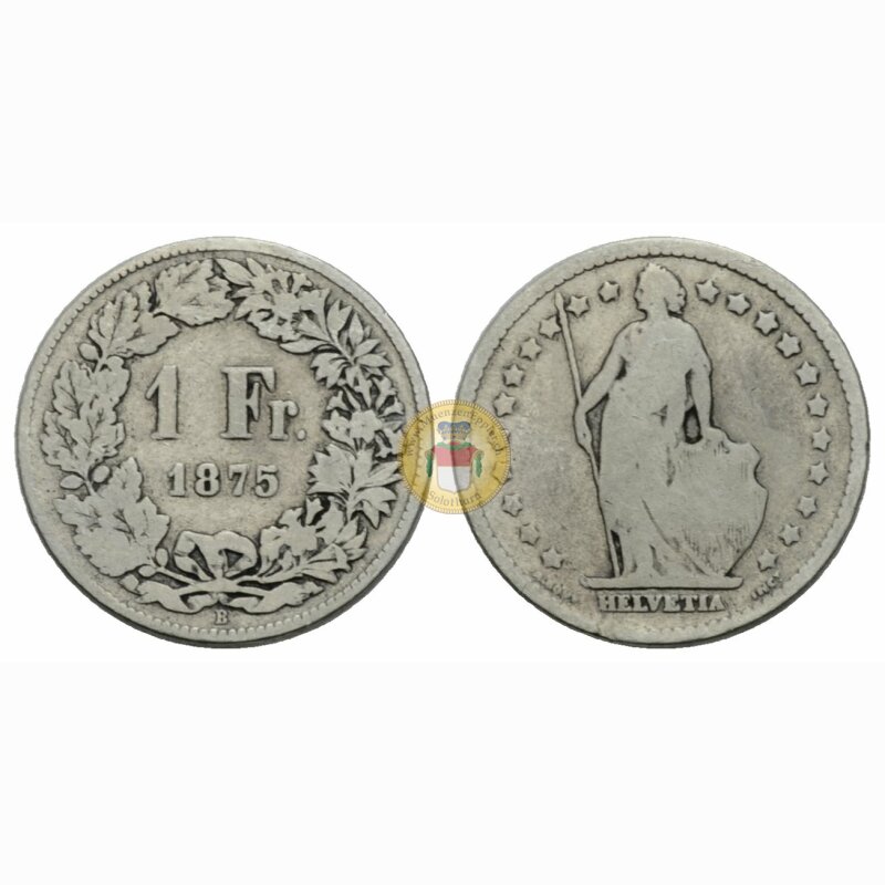 Schweiz 1 Franken 1875 B Stehende Helvetia