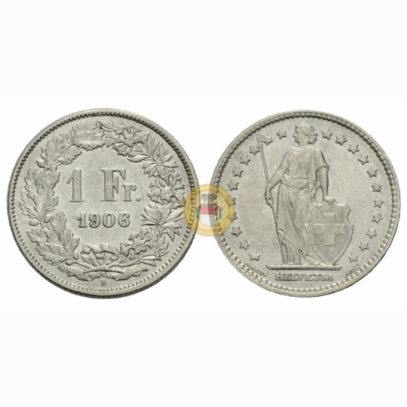 Schweiz 1 Franken 1906 B Stehende Helvetia