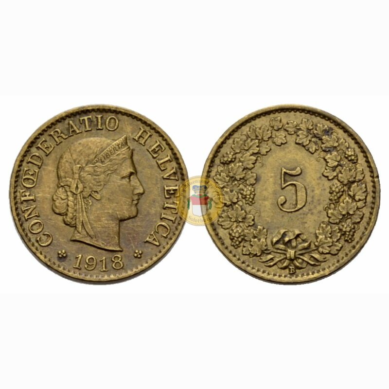 Schweiz 5 Rappen 1918 B