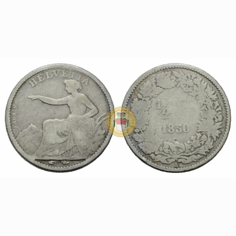 Schweiz 50 Rappen 1850 A Sitzende Helvetia